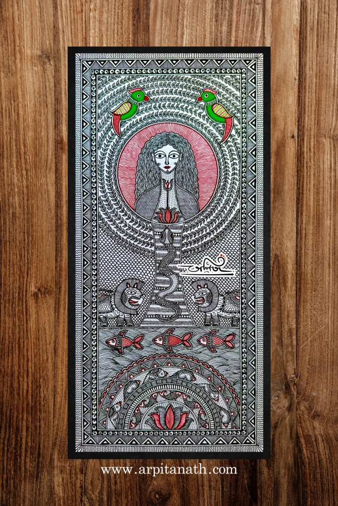 Maa Durga - Madhubani - Arpita Nath